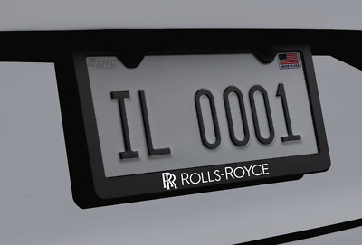 Rolls Royce License Plate Frame PREMUM Metal Bracket with Screws & Caps ...