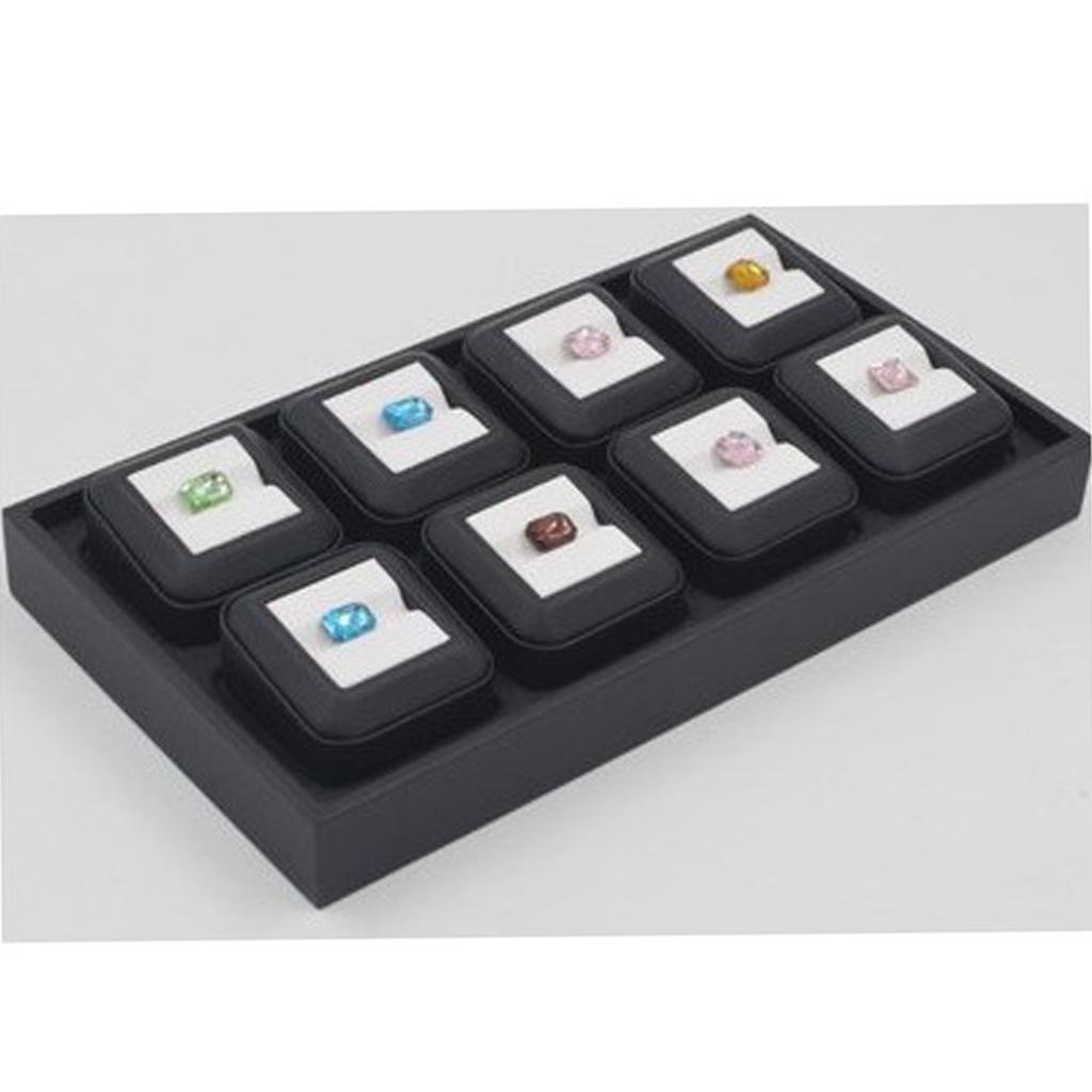 5.5x5.5cm Leather Gem Display Box Storage Case for Gemstones | eBay ...