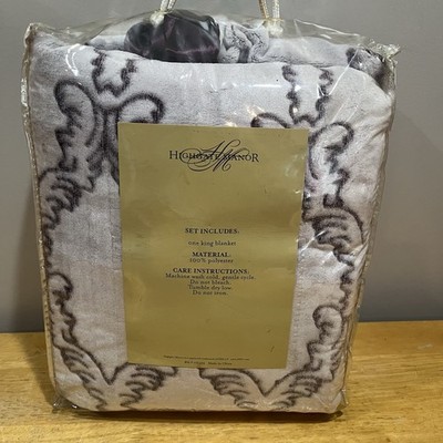 HighGate Manor Velvety Plush Blanket King Sz Plum Purple Throw Blanket ...