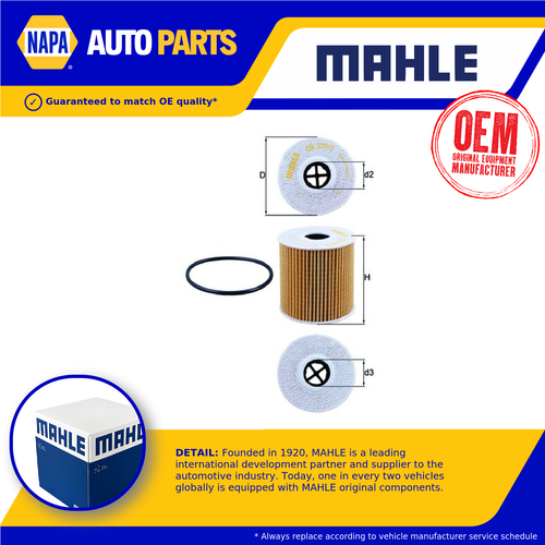 Oil Filter OX339/2D Mahle 11427557012 11427622446 7557012 7622446 ...