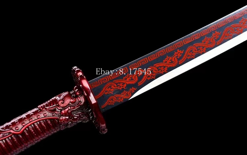 Dragon Handle Broadsword Sword Qing Saber Sharp High Carbon Steel ...