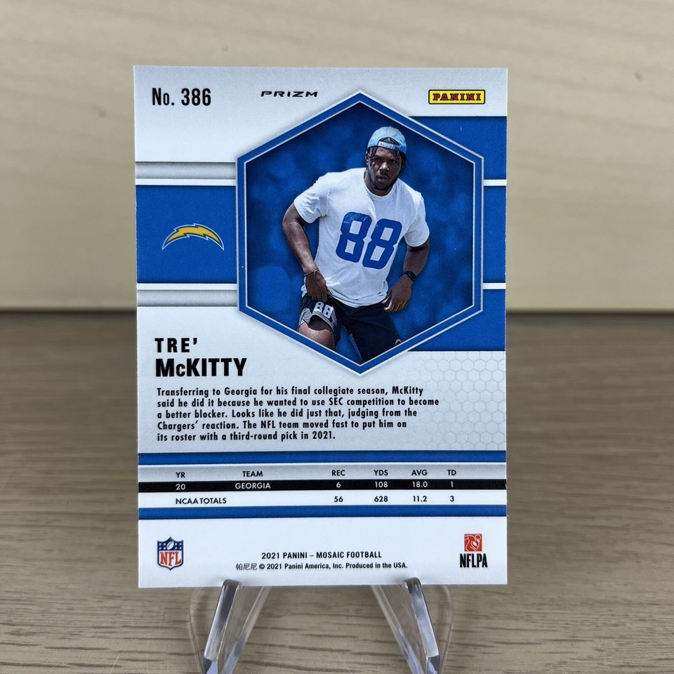 2021 Mosaic Green Prizm Rookie Tre Mckitty #386 Los Angeles Chargers | eBay