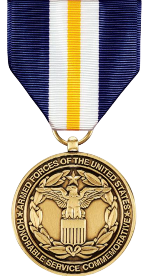 HONORABLE SERVICE COMMEMORATIVE MEDAL US MILITARY PIN UP RIBBON | eBay