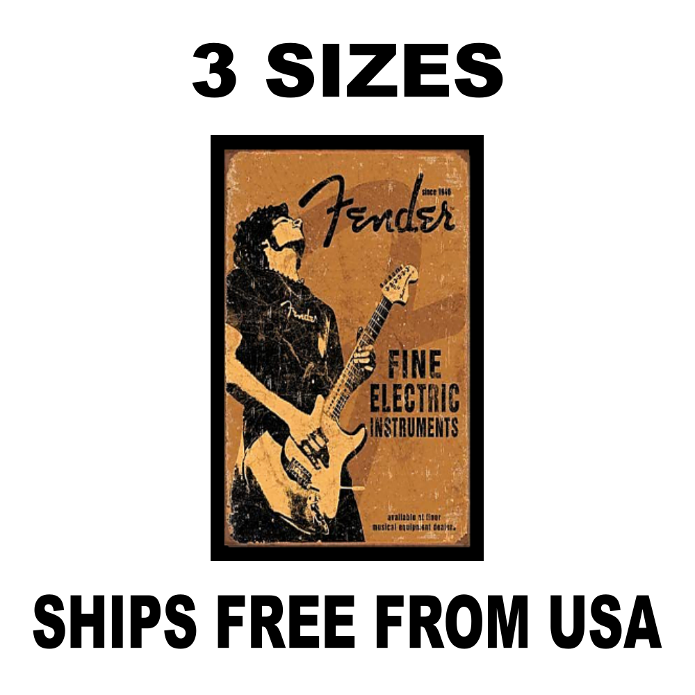 Vintage Replica Fender Guitar Sticker Decal. Electric Guitars and Amps ...