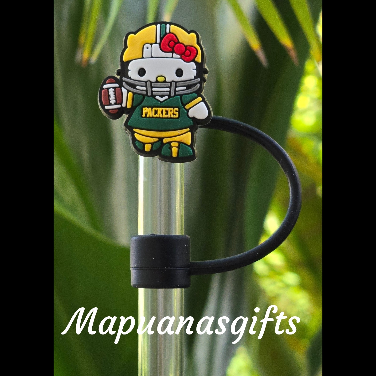 Hello Kitty Green Bay Packers Straw Toppers (Stanley & Yeti Straws) | eBay