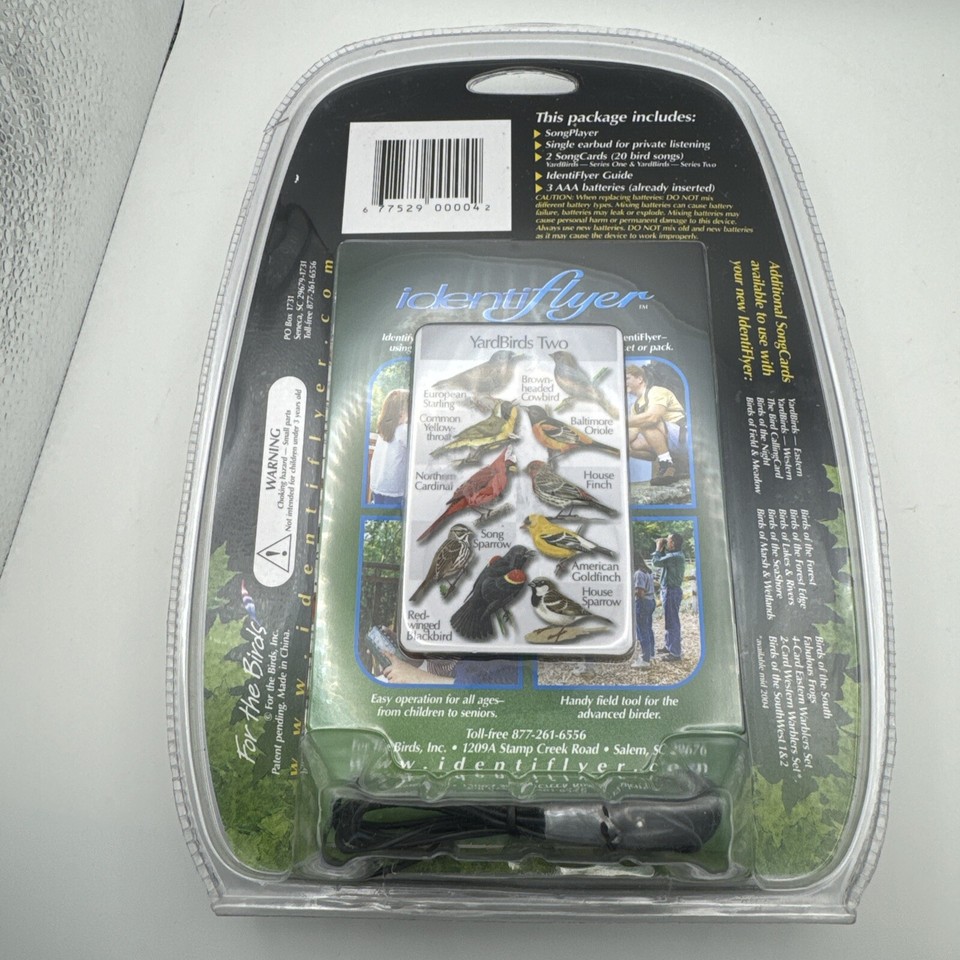 Bird Song Identiflyer - Handheld Audio Bird Song Dictionary Brand New ...