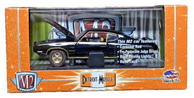 M2 Machines 1969 PONTIAC GTO JUDGE PROTOTYPE Detroit Muscle 1:64 BLACK ...