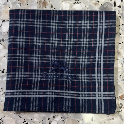 MAN HANKY BLUE MINI PLAID & CHECK CLASSIC VTG COTTON POCKET ART SQUARE ...