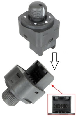 INTERRUPTEUR REGLAGE RETROVISEUR Peugeot Boxer 02-06 / 2006- 735511514 ...