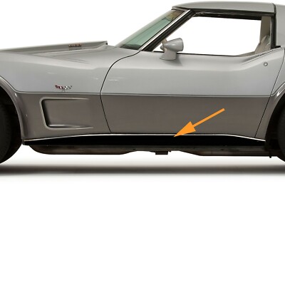 2pc Lower Rocker Panel Trim Molding for 1978-79 C3 Corvette Coupe - LH ...