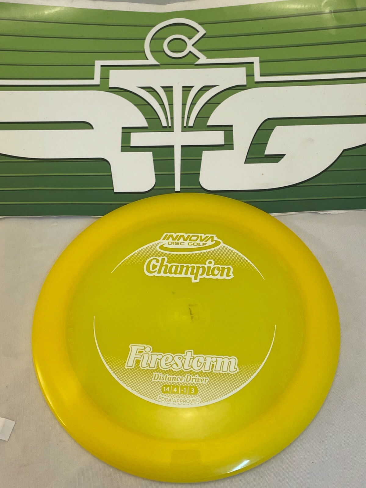 FLY GREEN DISC GOLF INNOVA CHAMPION FIRESTORM DISTANCE DRIVER 175g ...