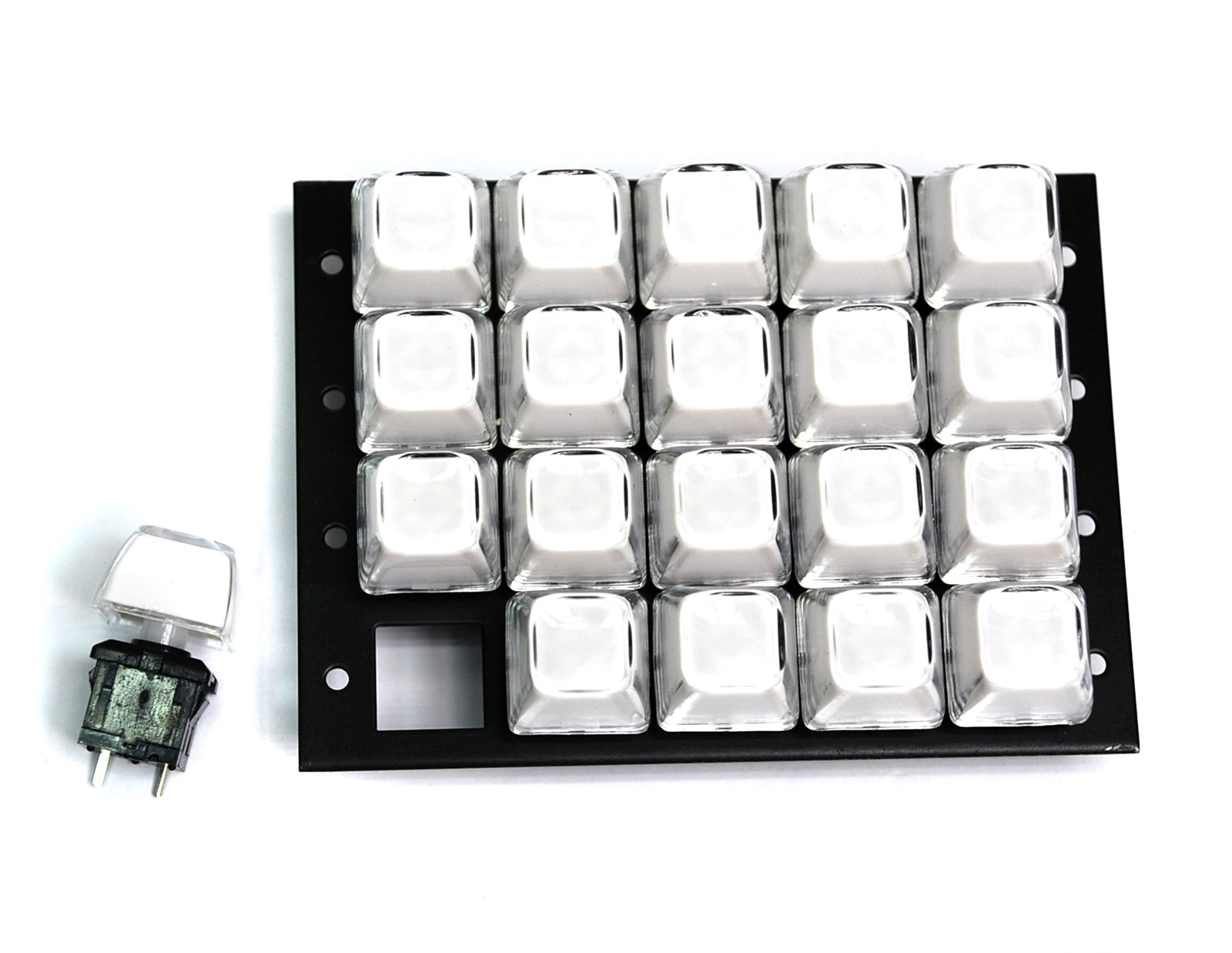 1pc White Keyboard 5x4 4x5 20 keys Metal Panel SPST Machine Pushbutton ...