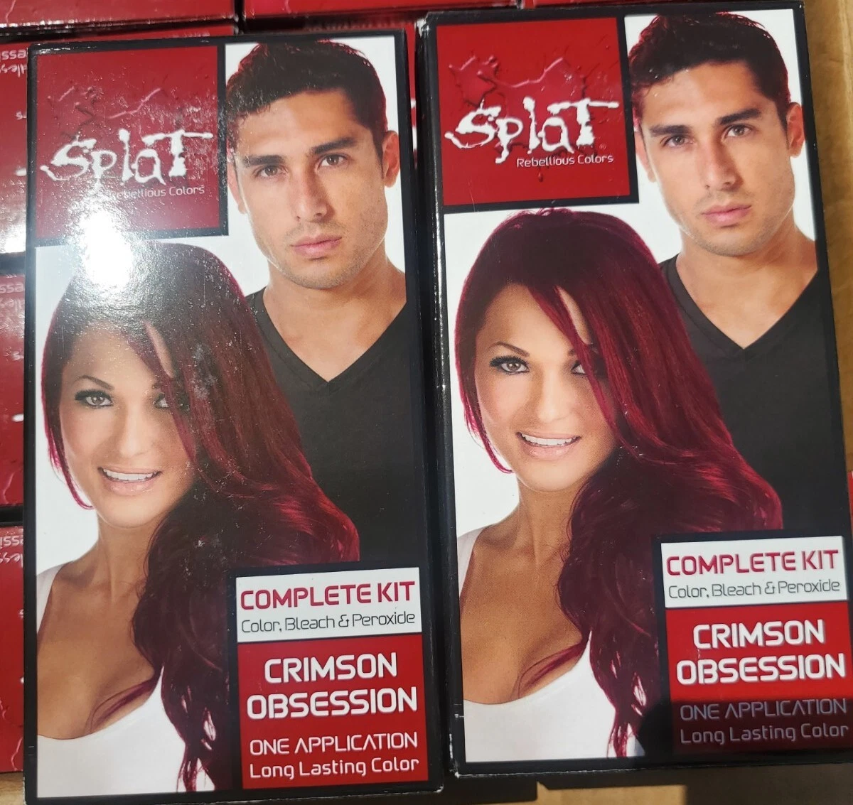 Crimson Hair Color Splat