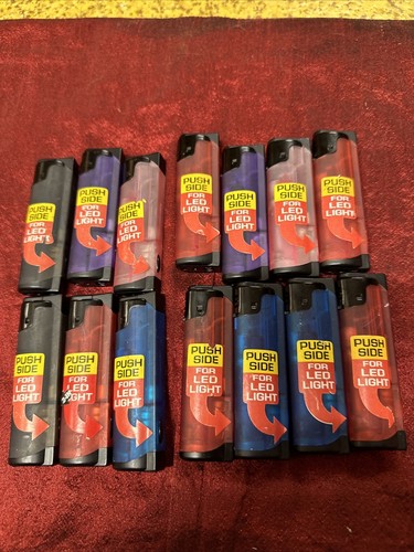 90s Butane Lighters 14 For 1 Price Led Light On Side | eBay