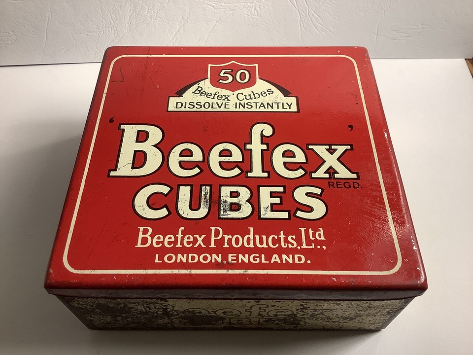 Beefex Cubes Tin c. 1930's' Beefeater Boy London England | eBay