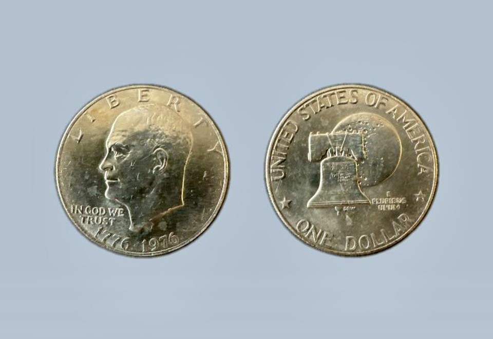 1776-1976 Bicentennial Eisenhower Liberty Bell Dollar Coin (No Mint ...