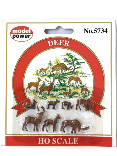 New Sealed HO Scenery Model Power Handpainted Deer Figures Set #5734 ...