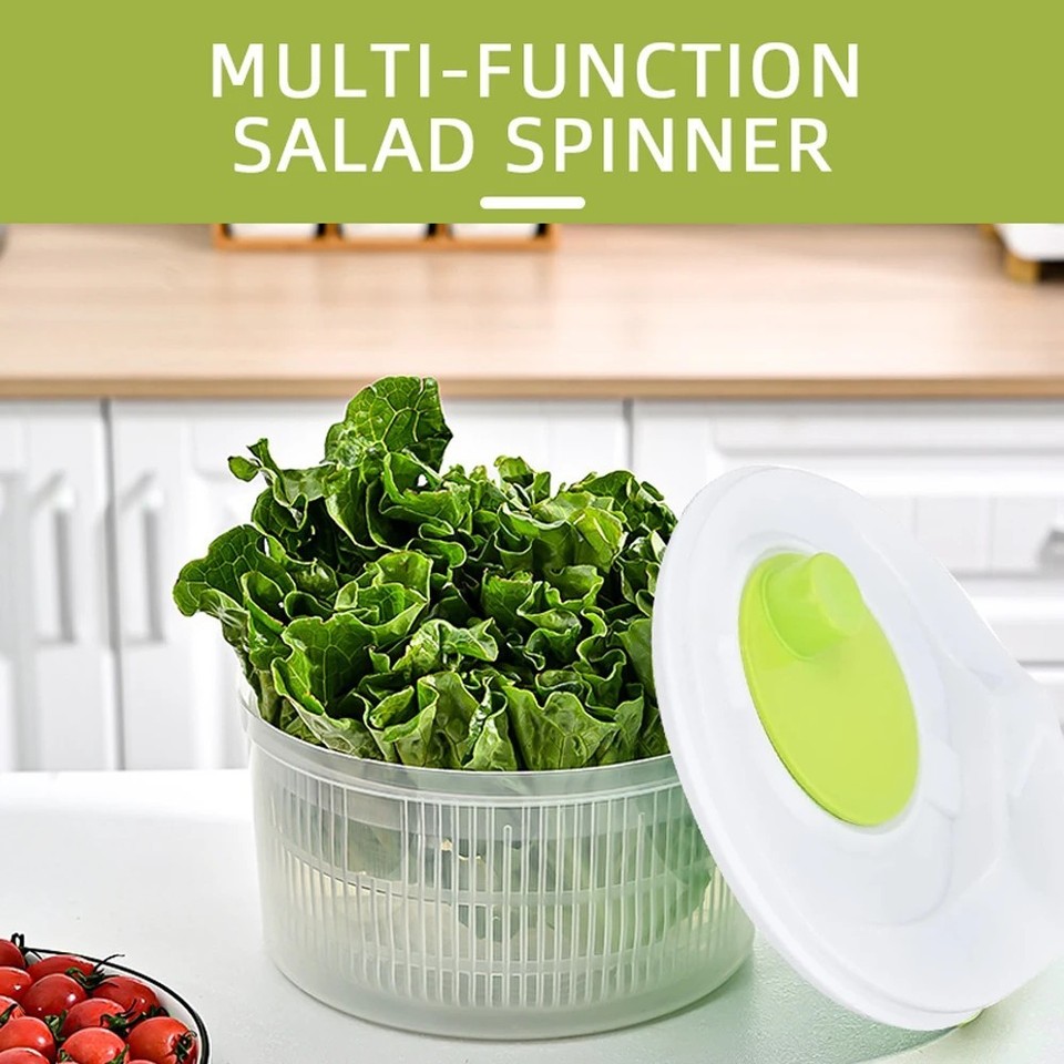 Salad Spinner Lettuce Greens Washer Dryer Strainer Kitchen Tool | eBay UK