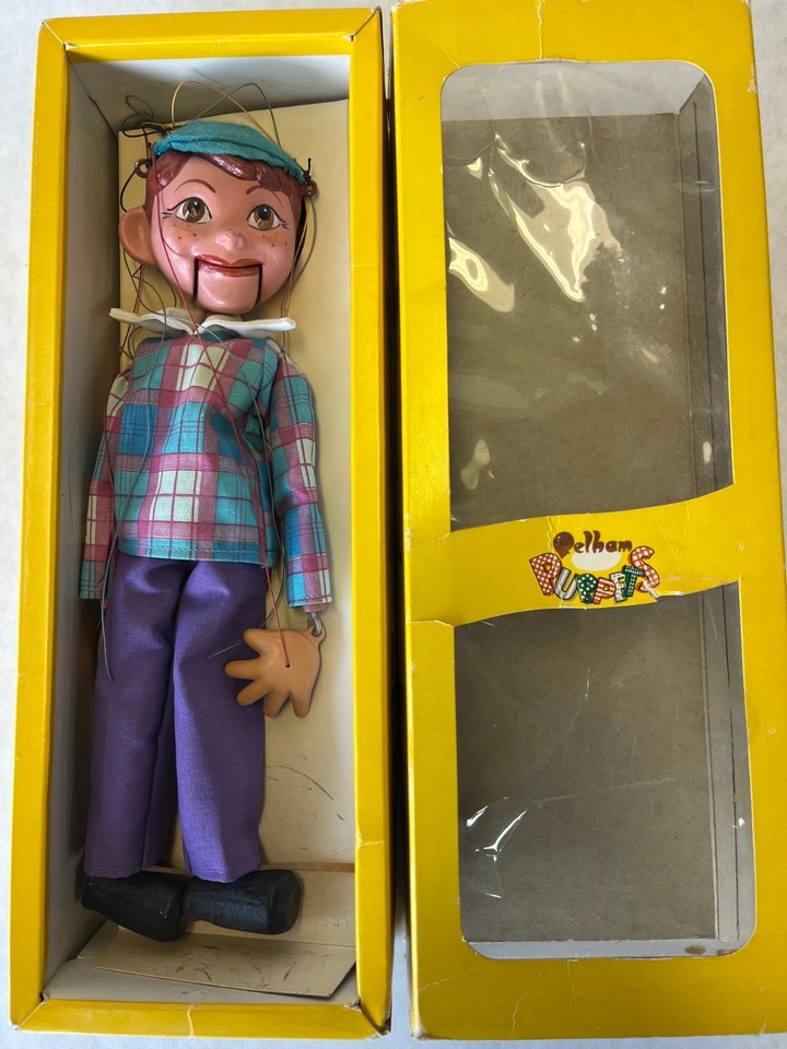 Pelham Puppet Marionette 1960's SM Boy with Box excellent condition! | eBay
