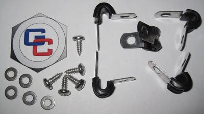 MGB Rubber Lined P-clips for brake pipes - Marine Grade Stainless Steel ...