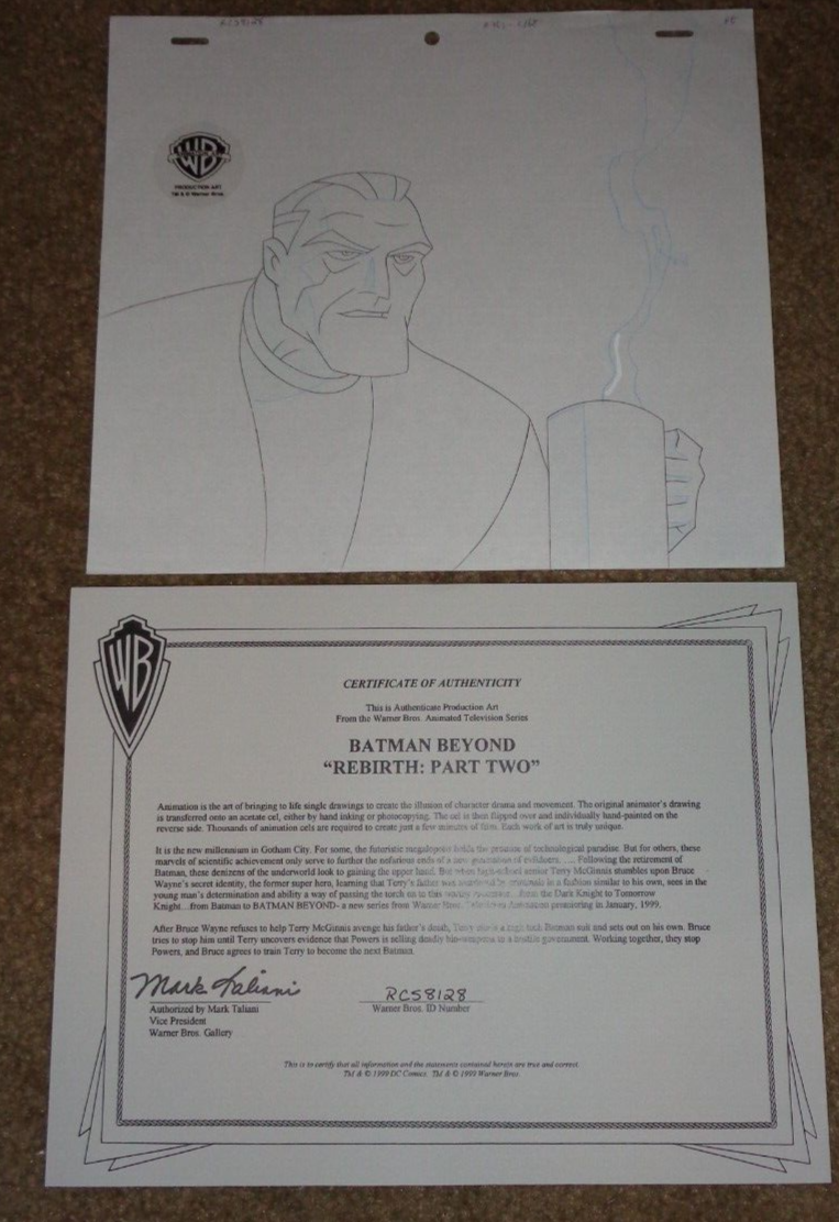 Batman Beyond Animated Series Original Drawing Old Man Bruce Wayne | eBay