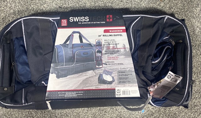 SWISSTECH Wanderer 30-inch Rolling Drop Bottom Duffel Bag With ...