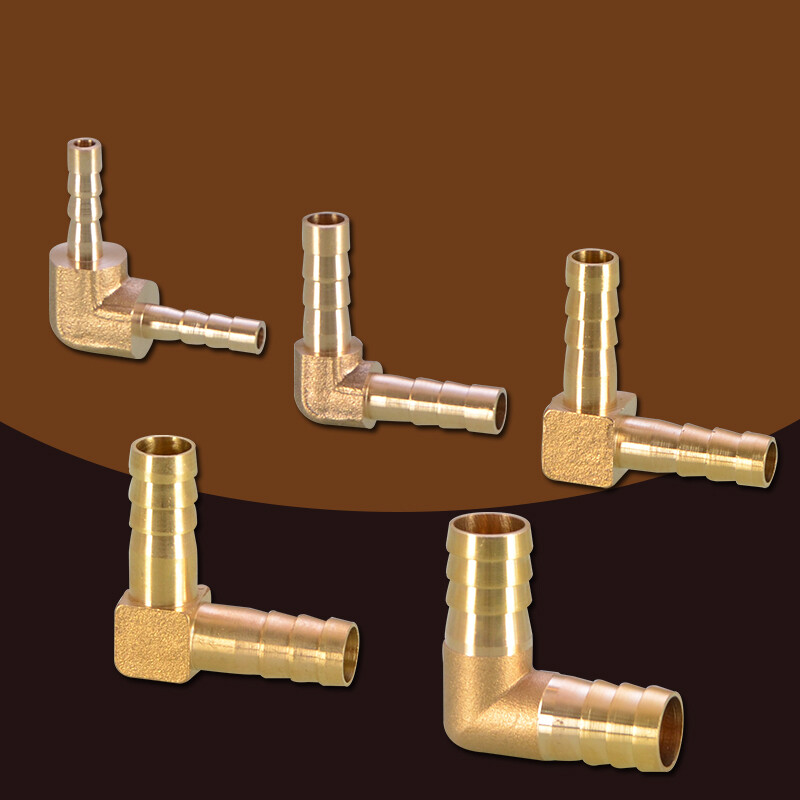 Elbow Hose Barb Brass Fitting 90° Equal Adapter L Shape Fitting Tube OD ...