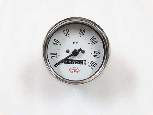 Speedometer 140 KPH KM HR White Face Kit For Jawa CZ Motorcycle 80 MM ...