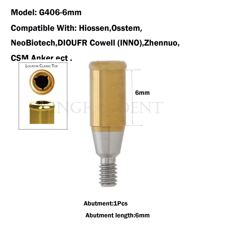 1Pcs Hiossen Osstem Dental Overdenture Abutments,Implant Locat0r 3-In-1 ...