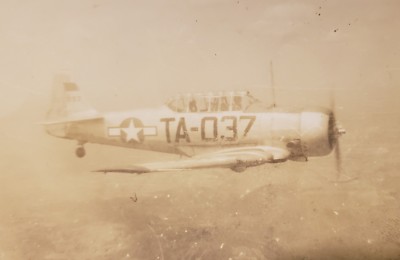 VINTAGE AT-6 WW2 TRAINING AIR FORCE AF PROPELLER PLANE TA-037 PILOT ...