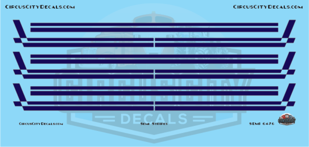 Semi Stripes Style 3 Blue with Gold Pinstripe DCP 1:64 Scale | eBay