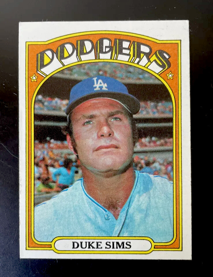 1972 Topps Baseball Card #63 Duke Sims Los Angeles Dodgers Catcher Nice ...