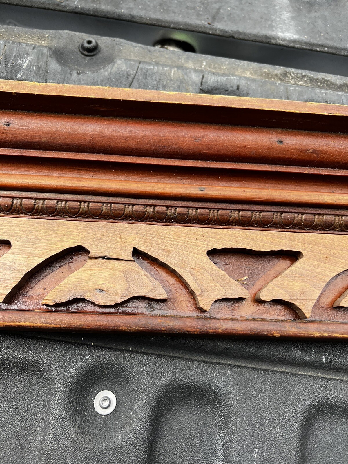 Folky c1880 vintage WINDOW pediment VICTORIAN lintel header Pine 58/7/2 ...