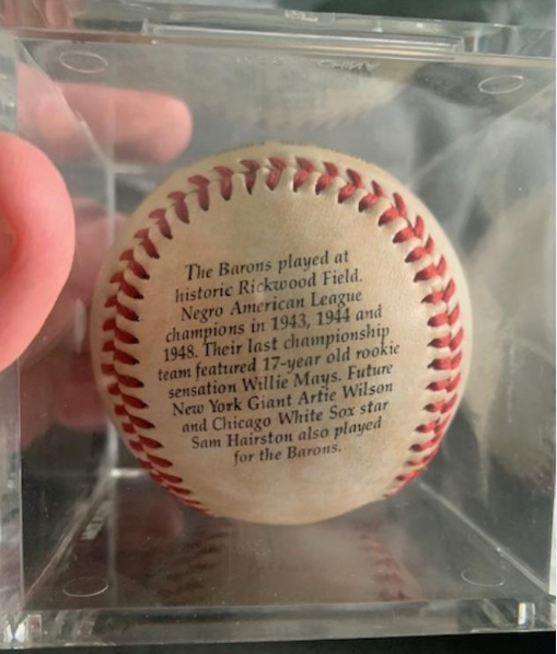 JIM ZAPP Negro League Birmingham Black Baron SIGNED AUTOGRAPHED ...