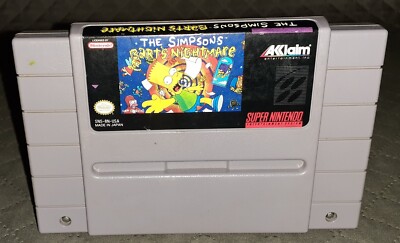 The Simpsons Bart's Nightmare - Super Nintendo SNES Authentic Cartridge ...