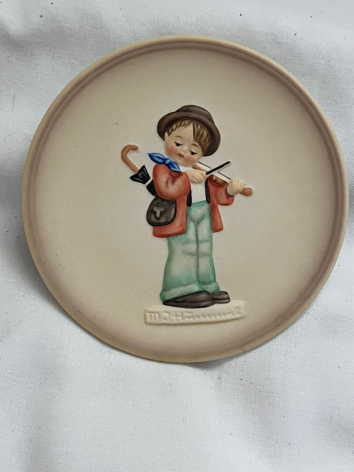 1984 M.J. Hummel Miniature Collectors Plate Little Fiddler W/ Box Mini ...