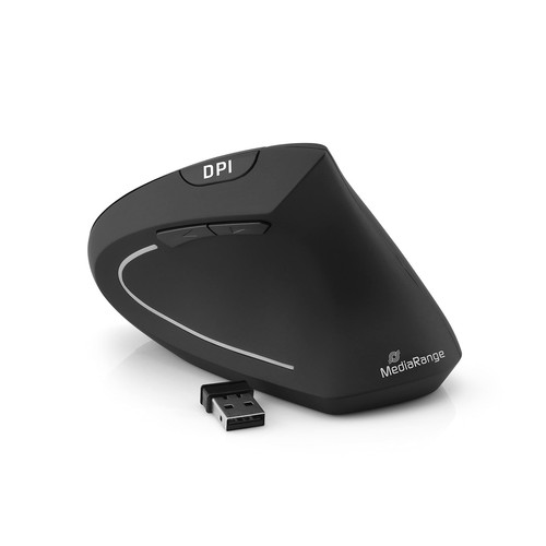 MEDIARANGE Ergonomic 6-Button Wireless Mouse with Optical Sensor for ...