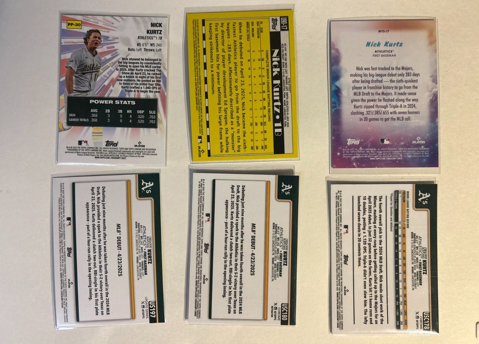 2025 Topps Chrome Update - Nick Kurtz Lot - Refractor, Diamante, PP ...