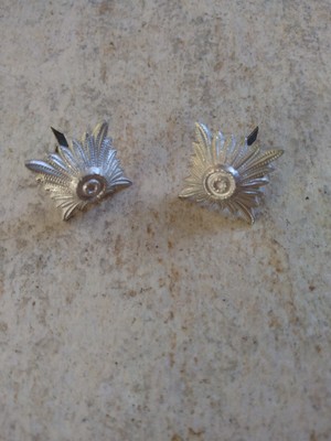 ww2 original German Silver Shoulder board Rank pips (2) | eBay