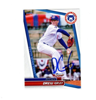 Drew Gray 2024 South Bend Cubs signed autograph baseball card Richmond ...