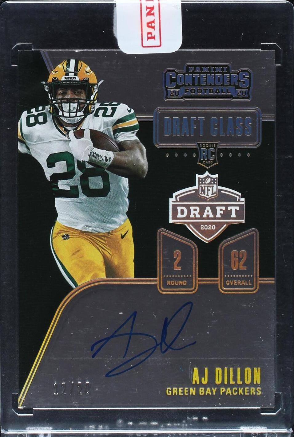 2020 Panini Contenders - Draft Class Autographs Rps AJ Dillon #DC-AJD ...