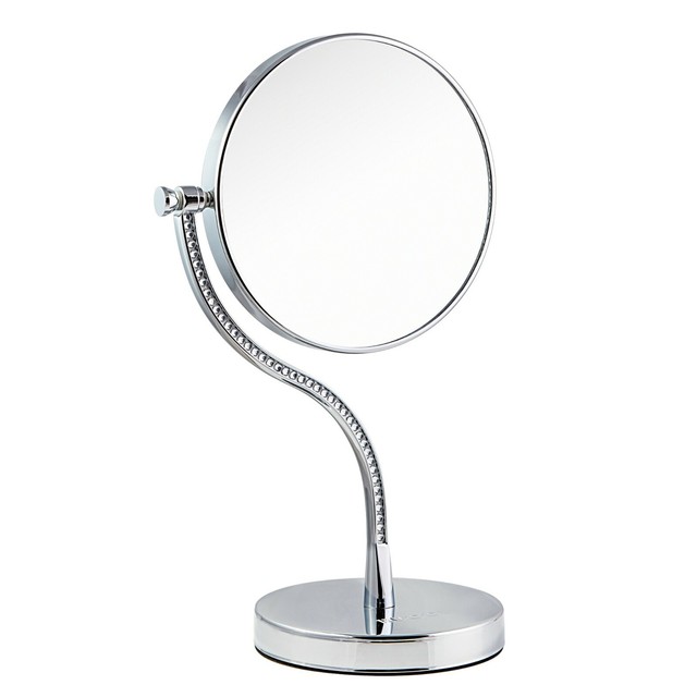 Rucci Tabletop Makeup Mirror 1x/10x Magnification 6"Dia. " Ht. Chrome ...