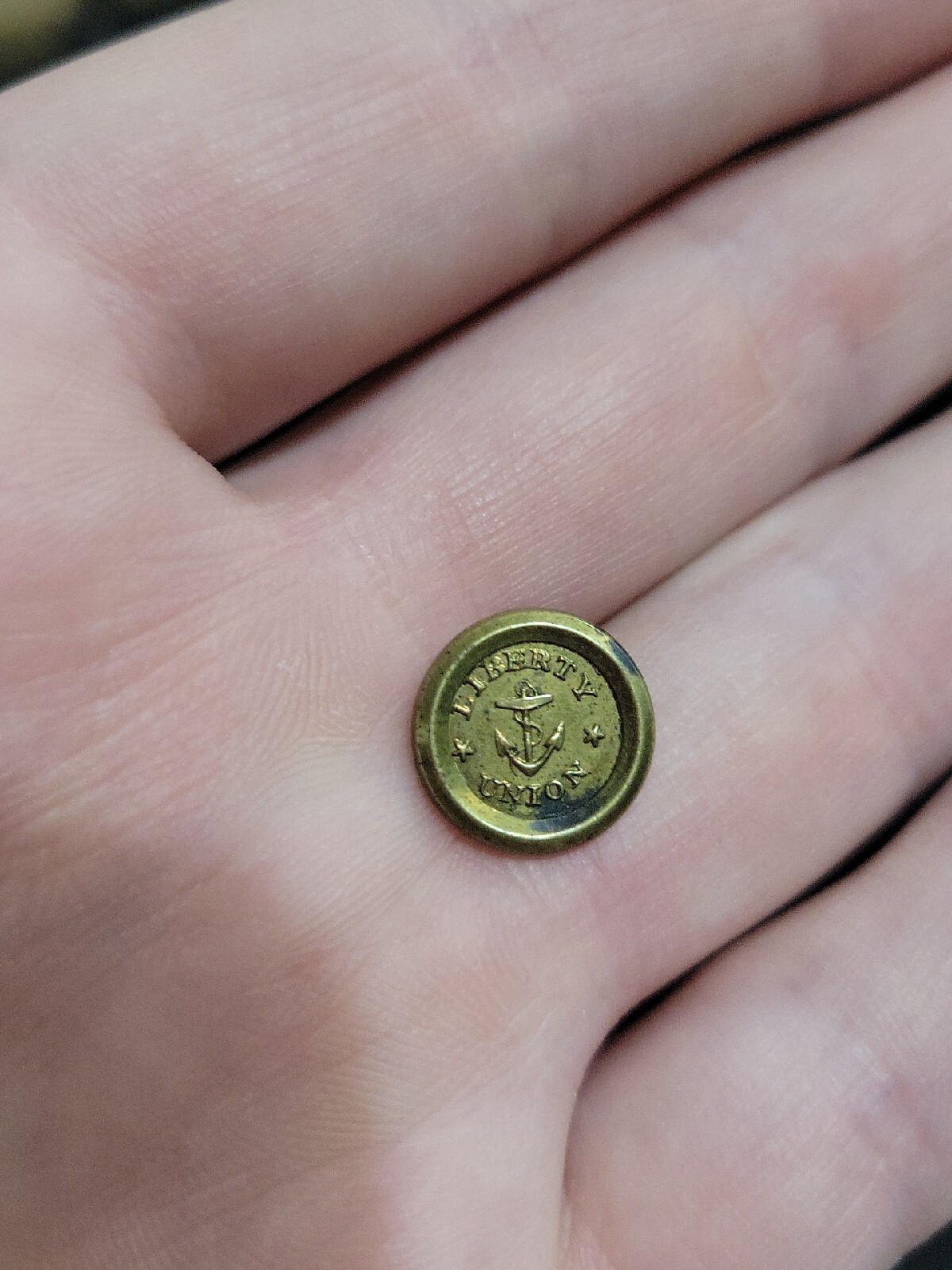 Rare Antique 1820's JACKSONIAN "LIBERTY UNION" Brass Button, with ...