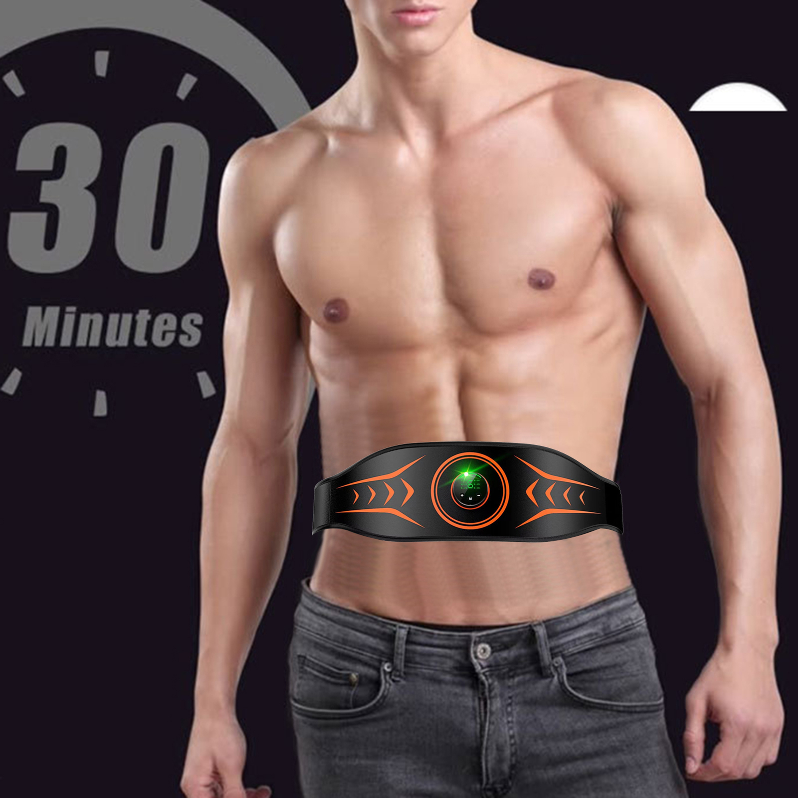 1 Set Exercise Pulse Belt Mute Body Shaping Fat Shaking Fitness Belt ...