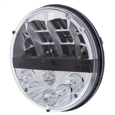 7" High Power LED Headlight w/ Polycarbonate Lens & Housing - Driver ...