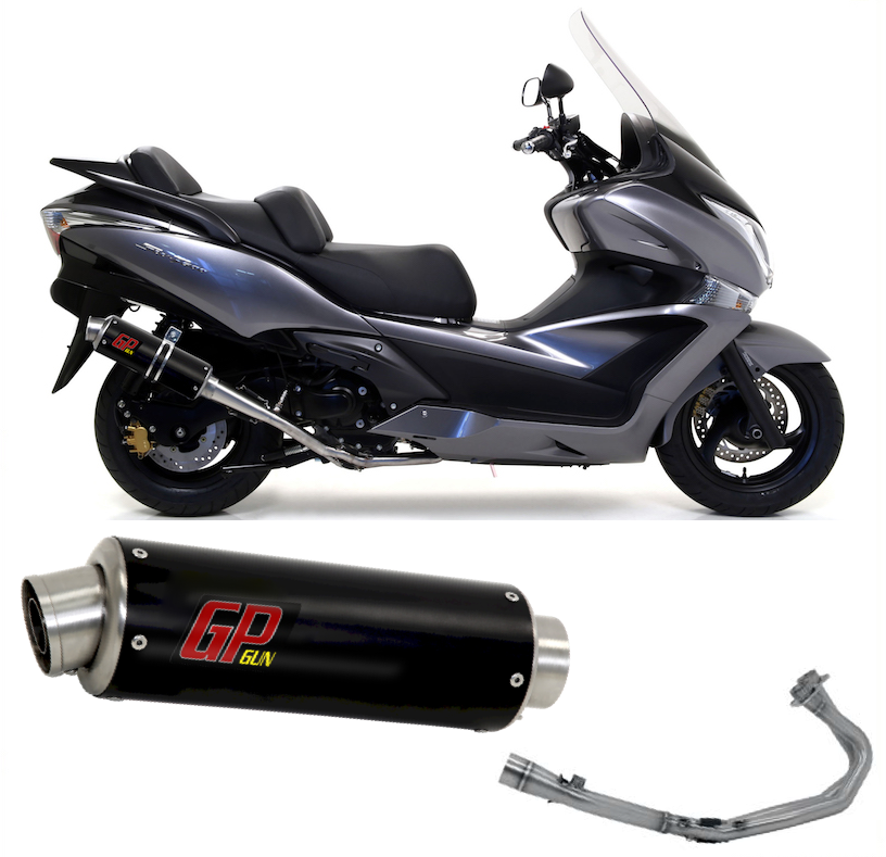 full system exhaust gp gun arrow steel black honda sw-t 600 2014 14 ...