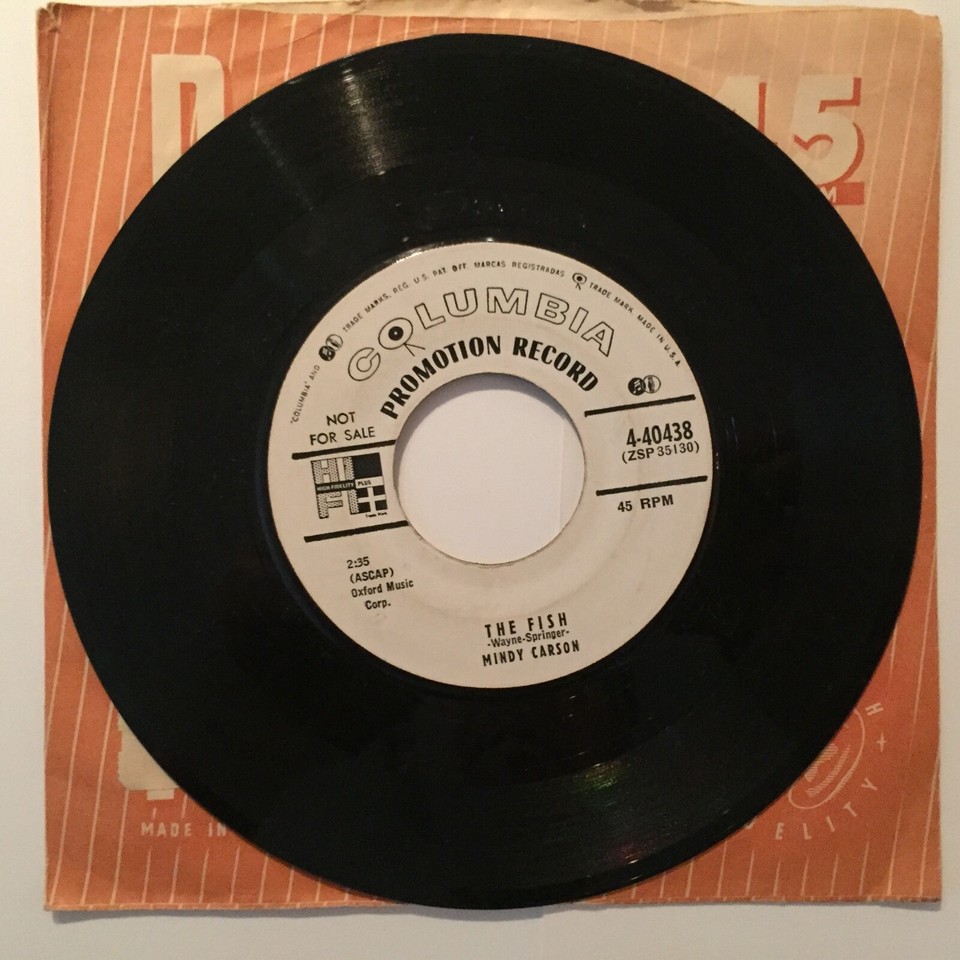 MINDY CARSON Promotion Record - 45 RPM - COLUMBIA #4-40438 (Bring Me ...
