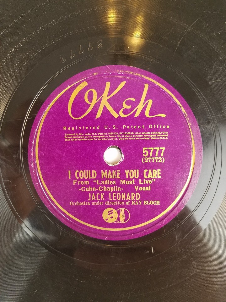 Jack Leonard Shapiro Campbell Jazz 78 on Okeh If I Had You Z | eBay