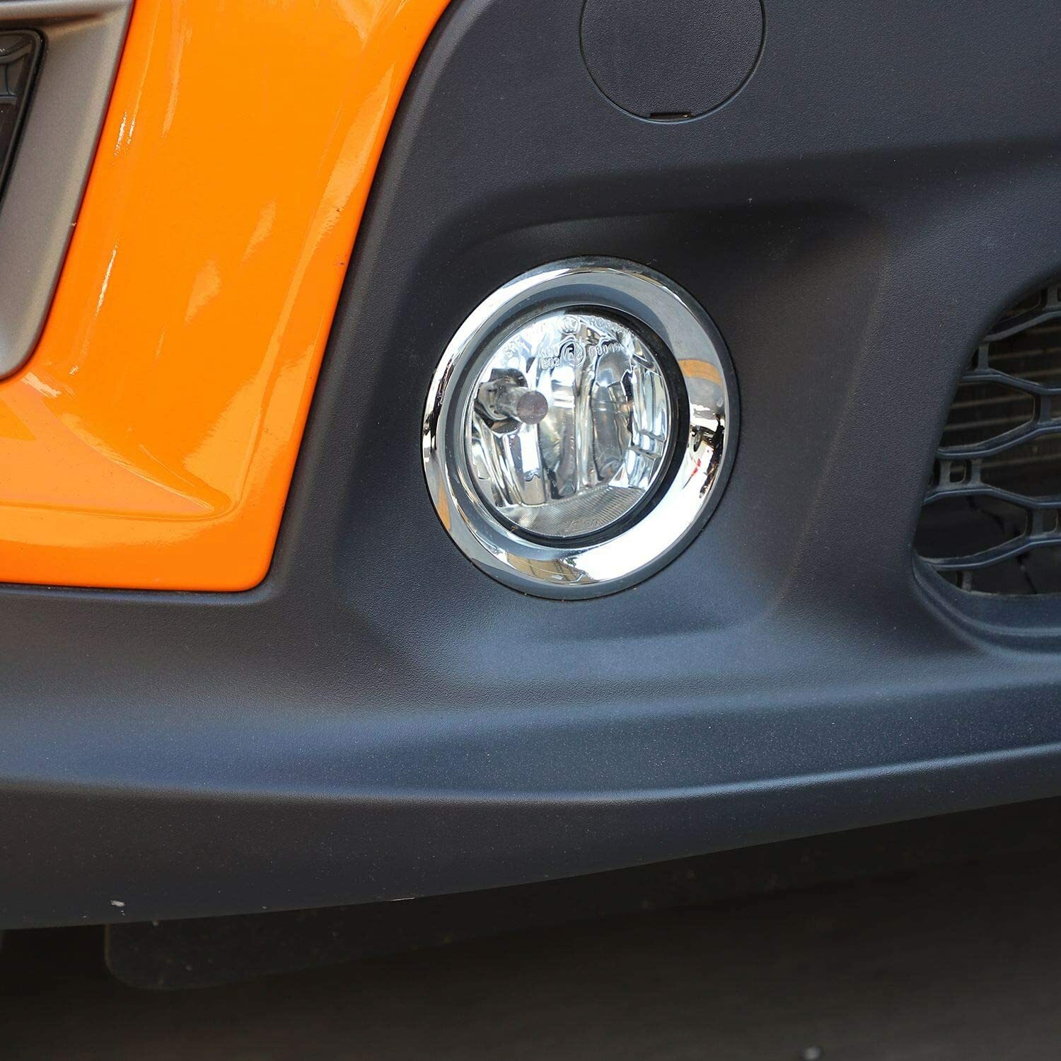 2PCS Front Fog Light Lamp Cover Trim Ring for Jeep Renegade 2019-2022 ...