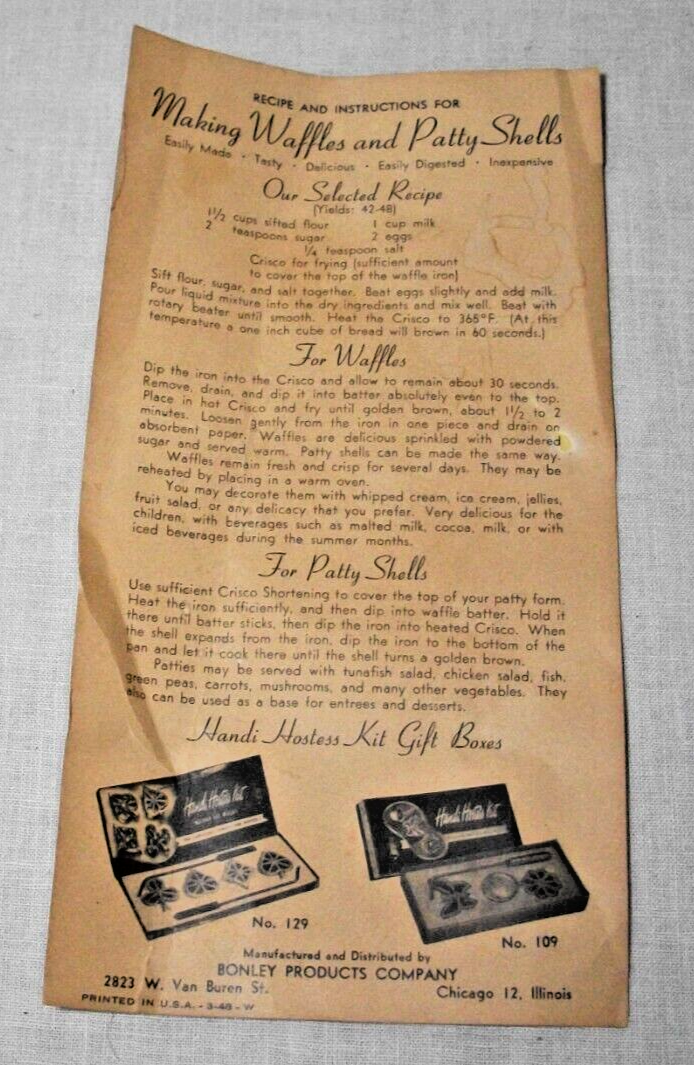 VINTAGE HANDI HOSTESS ROSETTE COOKIE & PATTY SHELL SET OF 3 MOLDS | eBay